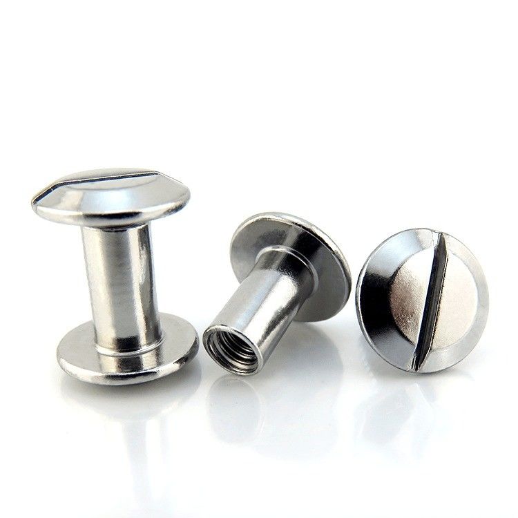 Custom Slotted Silver Color Male Female Flat Head Chicago Screw for ...