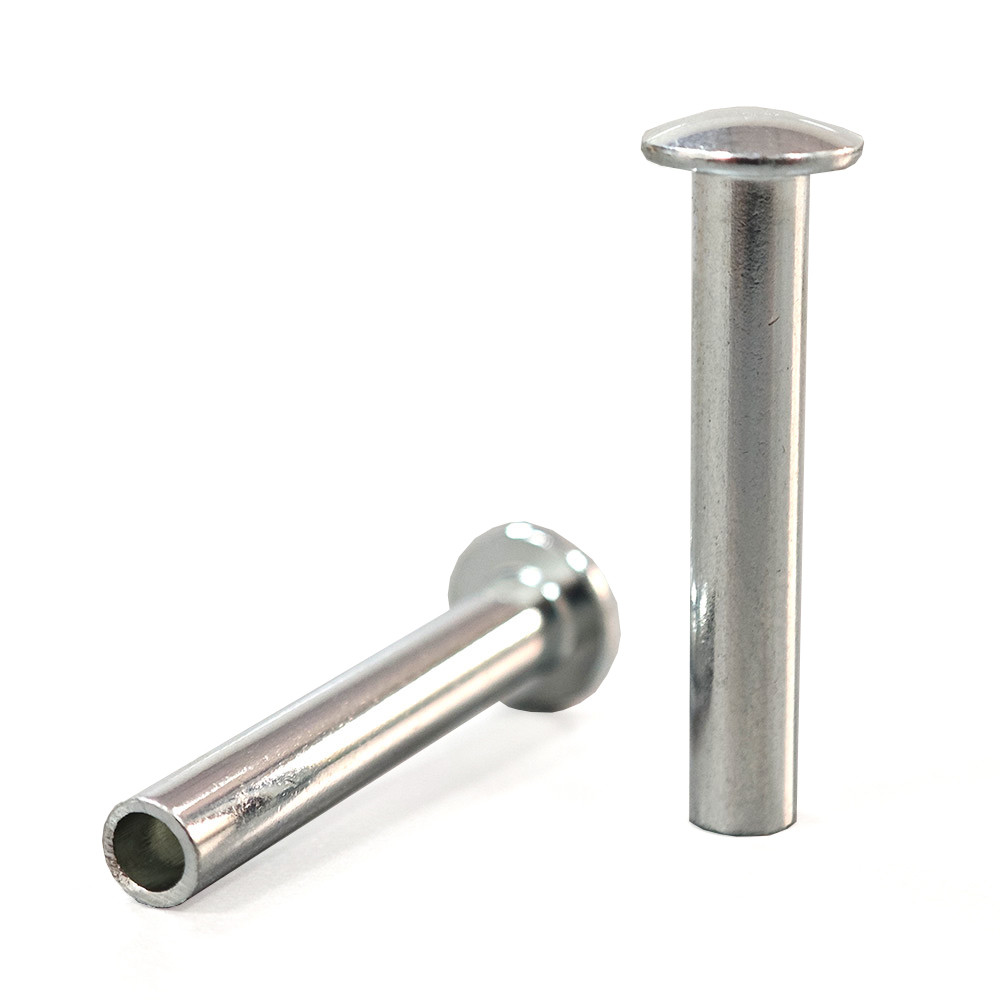 Bright Finish Stainless Steel Flat Round Head Semi-tubular Rivets video