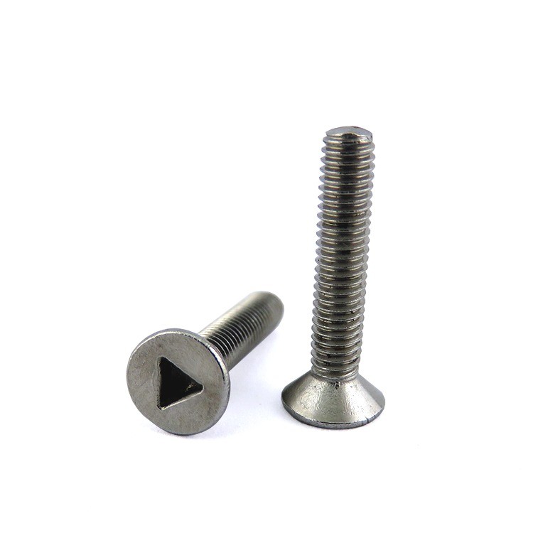 M3 Flat Countersunk Head Triangle Drive Anti-theft Security Screw with ...