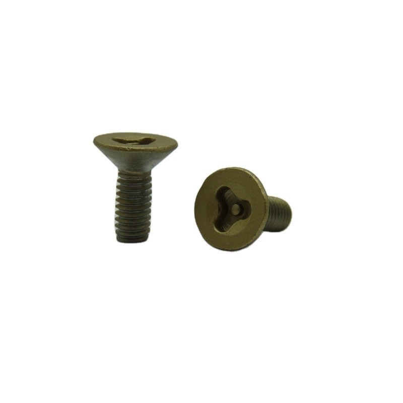 M4*11 Golden Paint Triangle Security Screw With Truss Head And RoHs ...